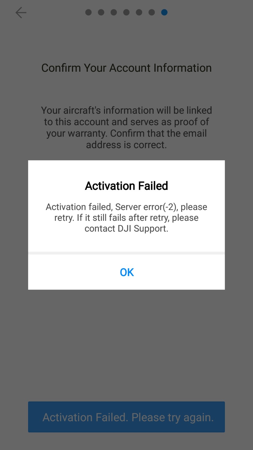 Mavic 2 Pro Activation Issue Error Code 1112 DJI FORUM Mavic 2 Pro Activation Issue Error Code 1112 DJI FORUM